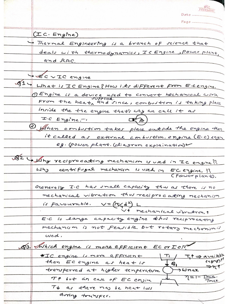 IC Engine Notes | PDF
