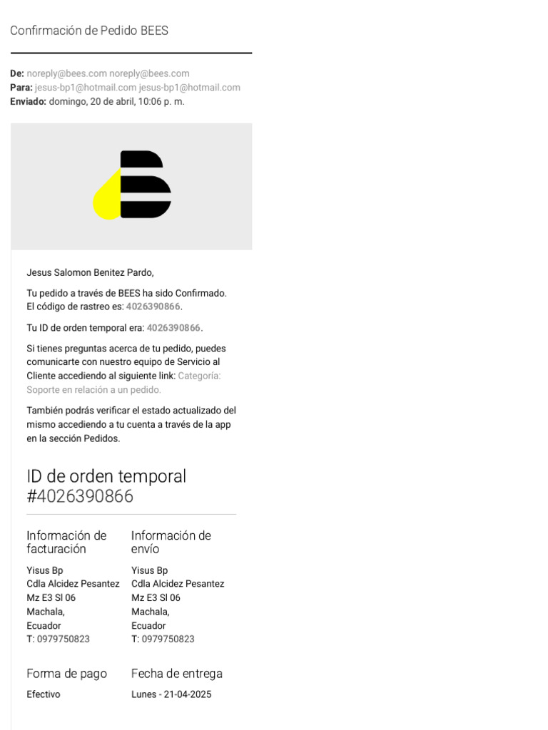 Documento de Outlook | PDF