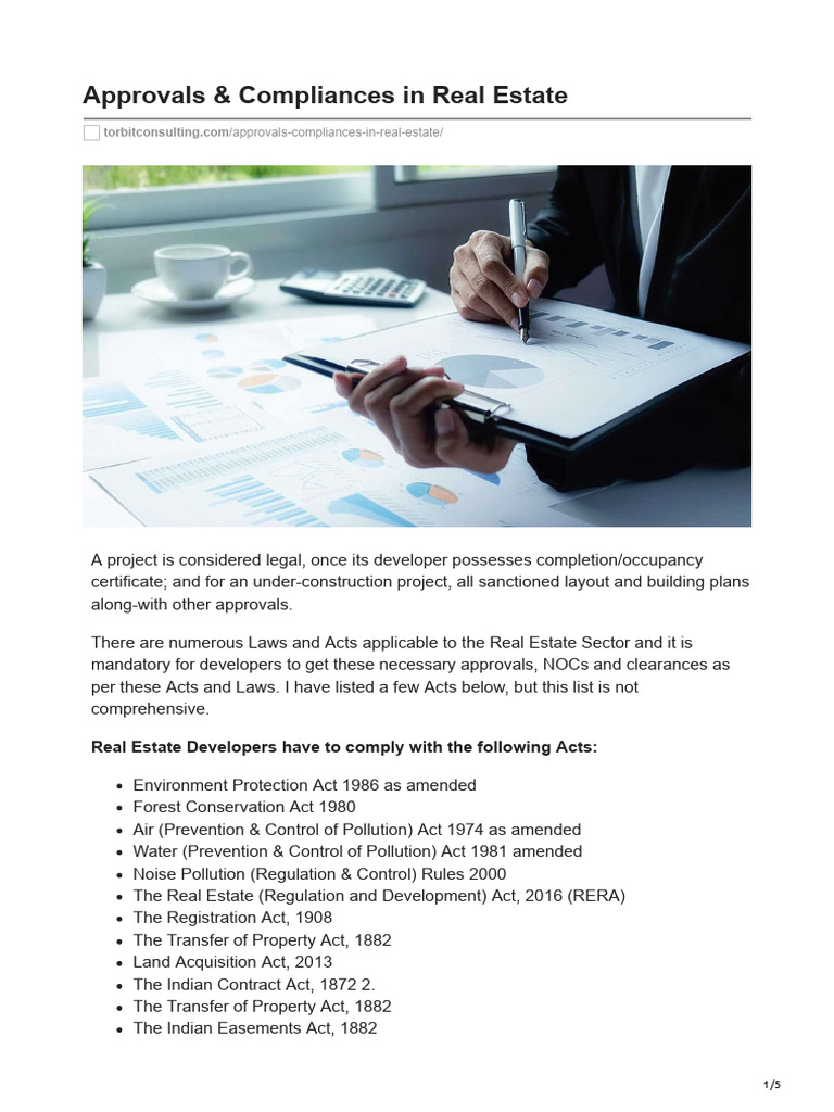 RERA Compliance in Real Estate Approvals | PDF | Environmental Impact ...