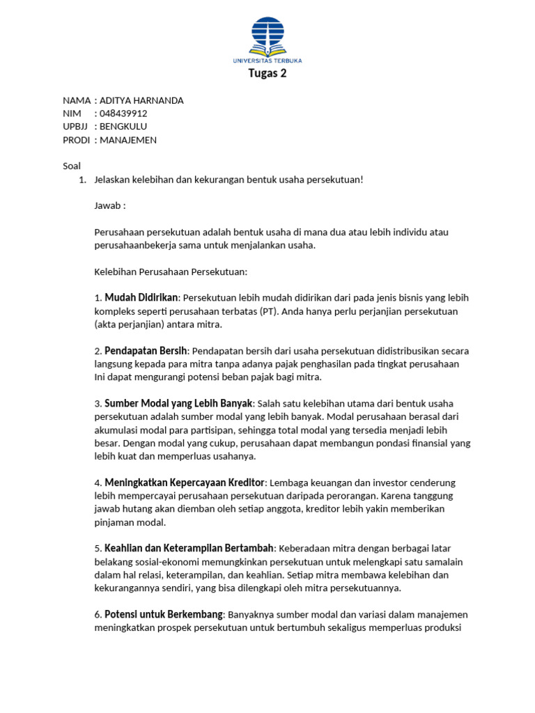 Tugas 2 Pengantar Akuntansi | PDF