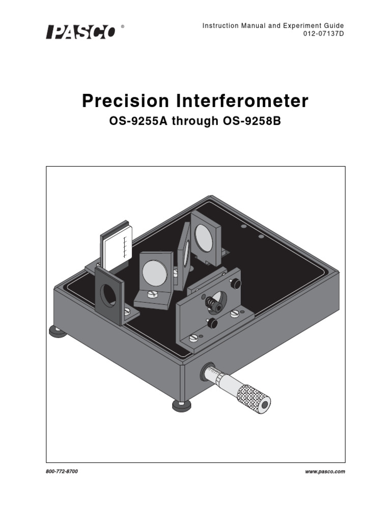 Precision Interferometer OS 9255A Manual | PDF | Interferometry | Optics