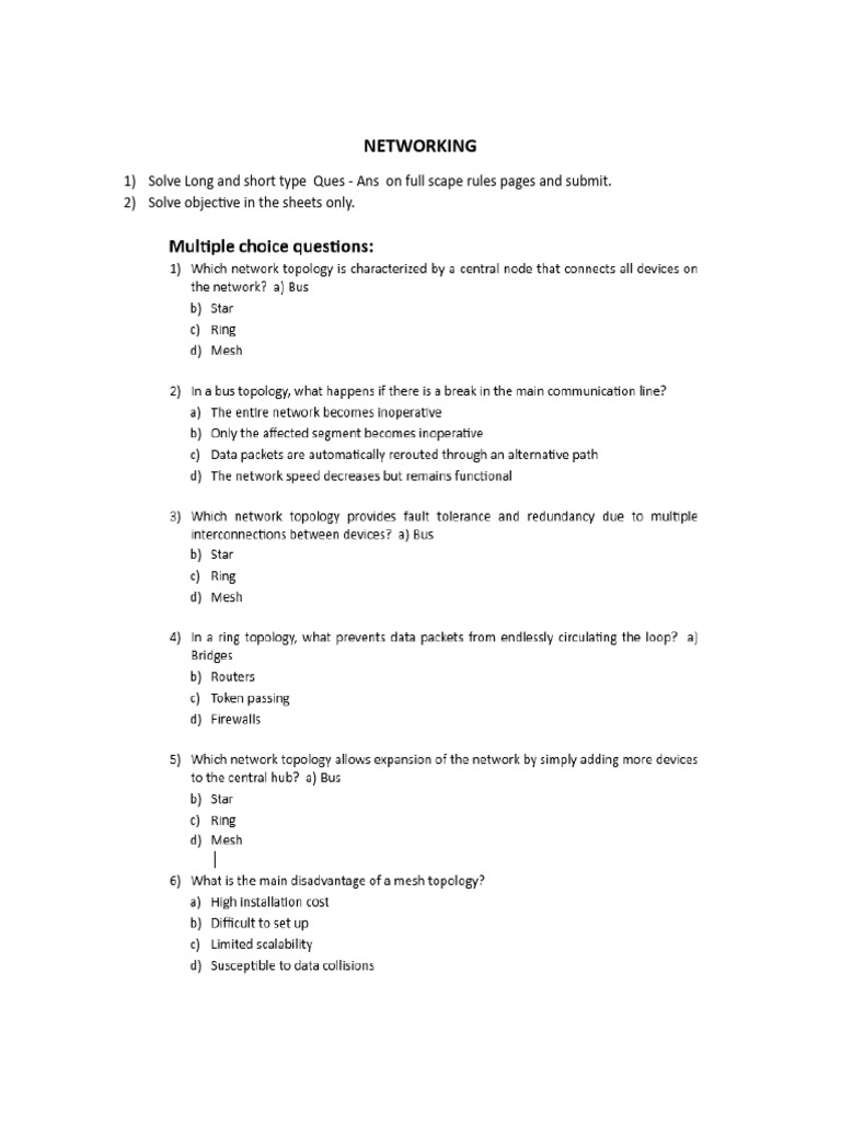 Networking Exercise | PDF