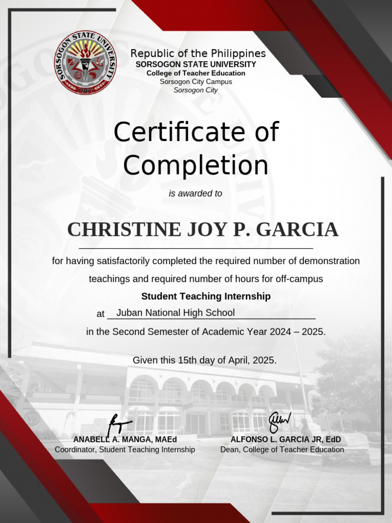 Certificate of Completion_STI | PDF
