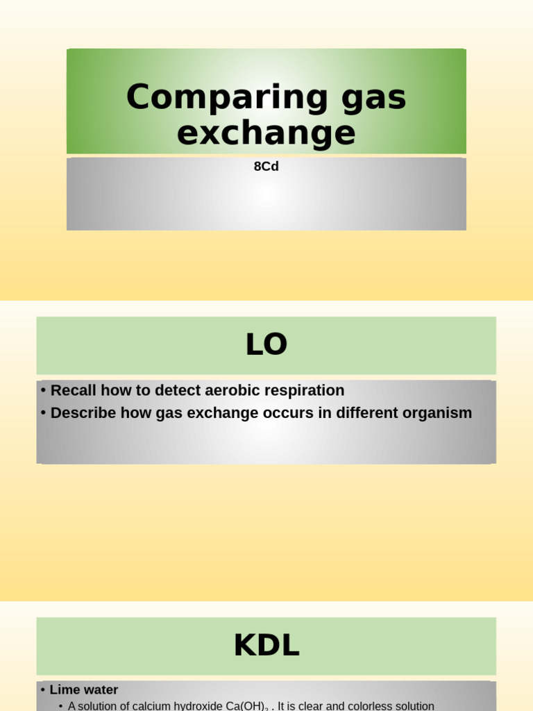 Comparing Gas Exchange 8Cd Exploring Science 8 | PDF | Carbon Dioxide | Respiratory System