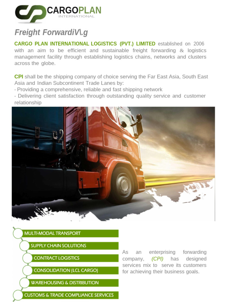 CPI Warehousing & Distribution | PDF | Containerization | Cargo