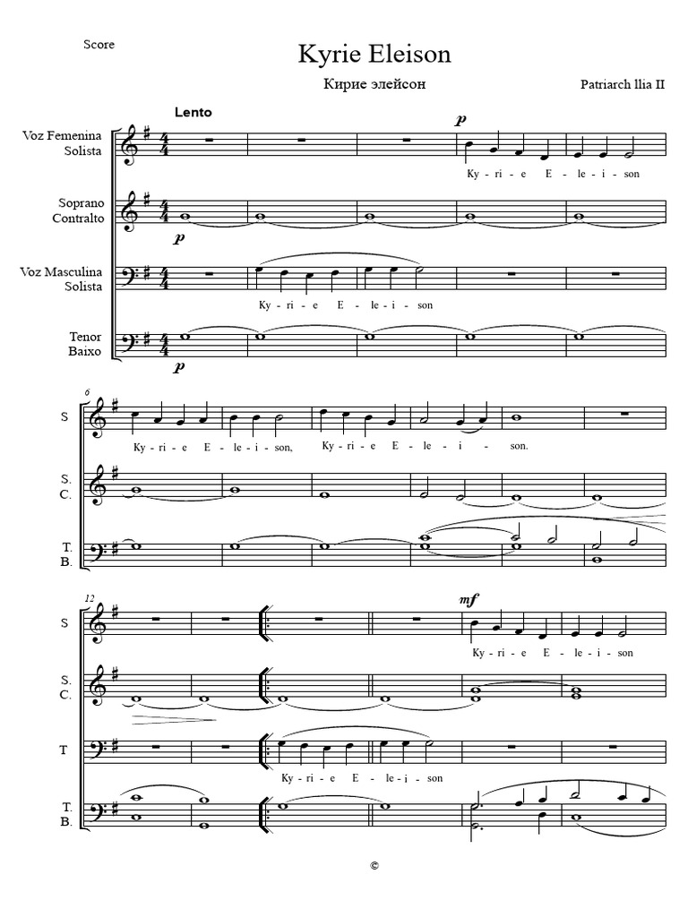 Kyrie Eleison Sheet Music | PDF