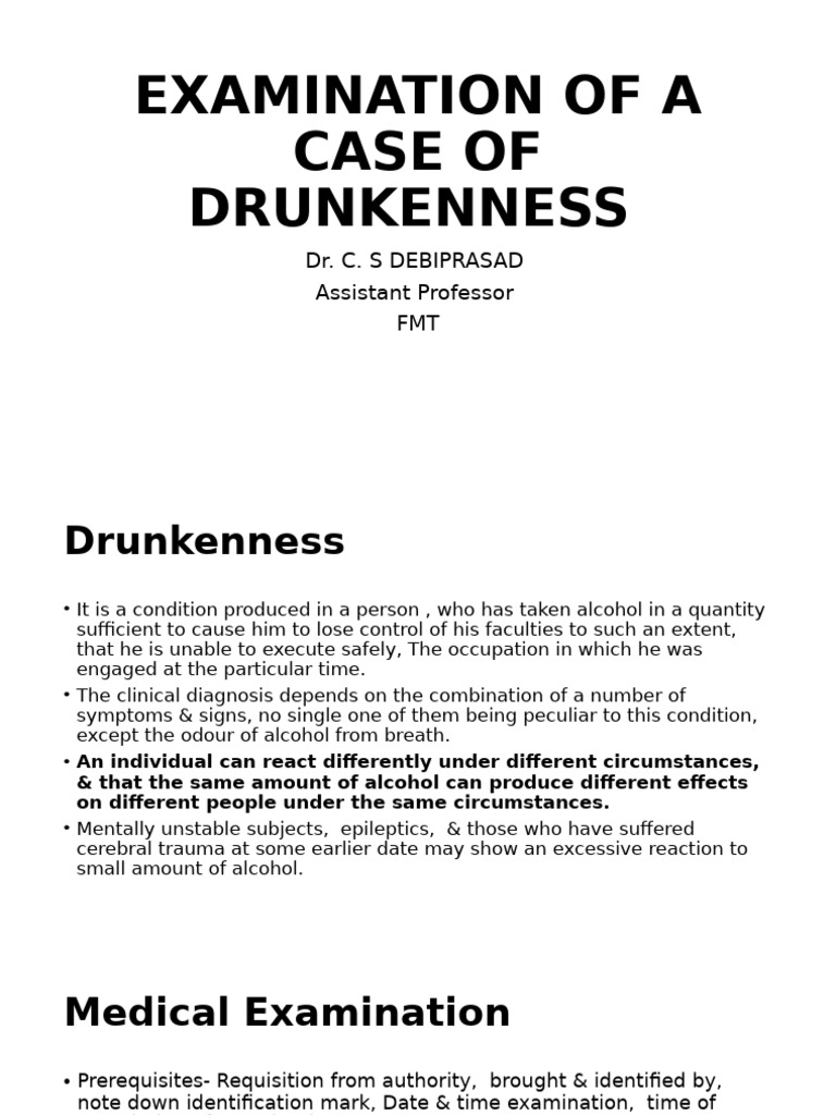 Understanding Drunkenness and Its Effects | PDF | Alcohol Intoxication ...