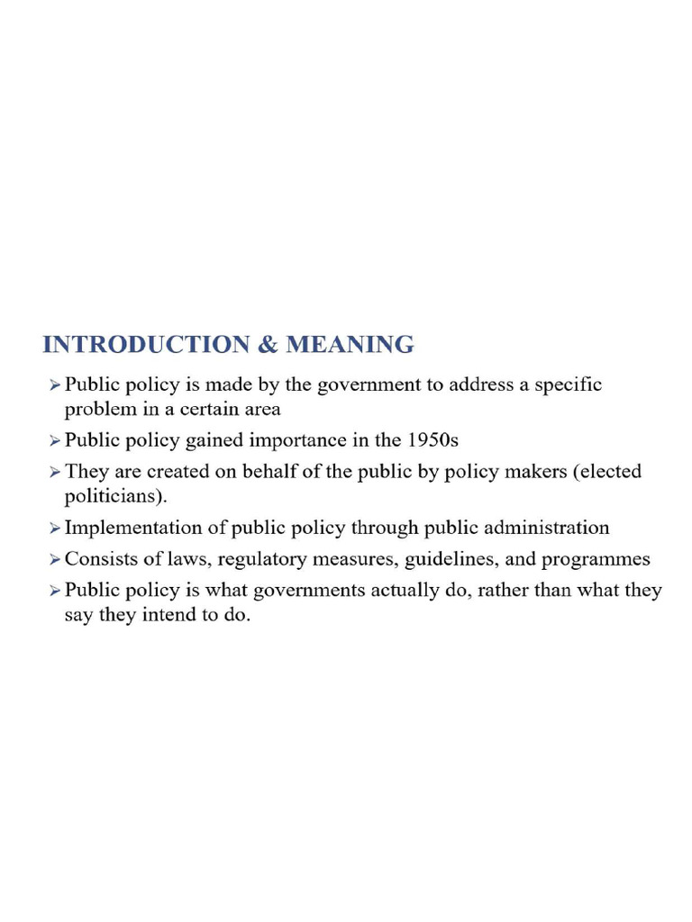 Public Policy | PDF