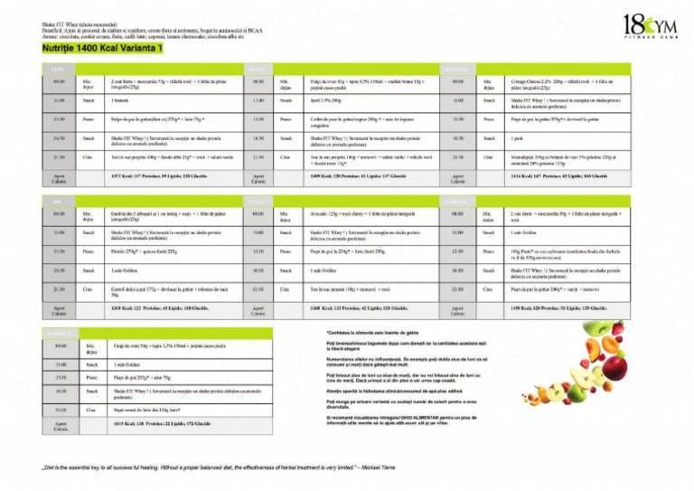plan alimentar V1 | PDF