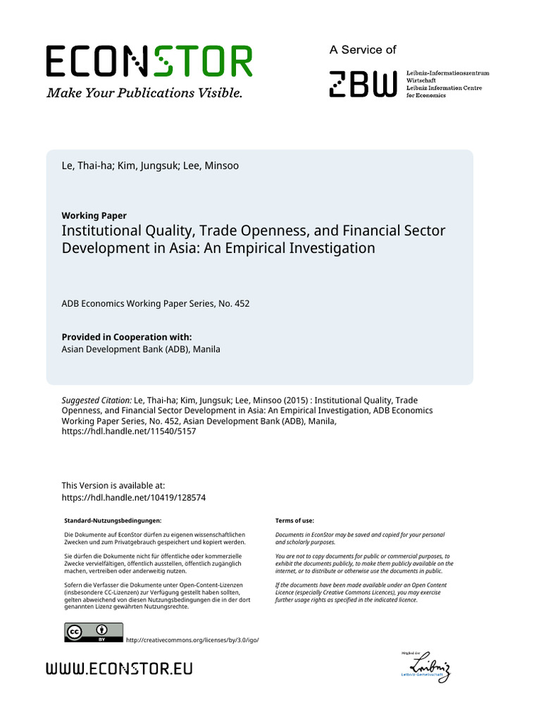 Ewp 452 | PDF | Principal Component Analysis | Economies