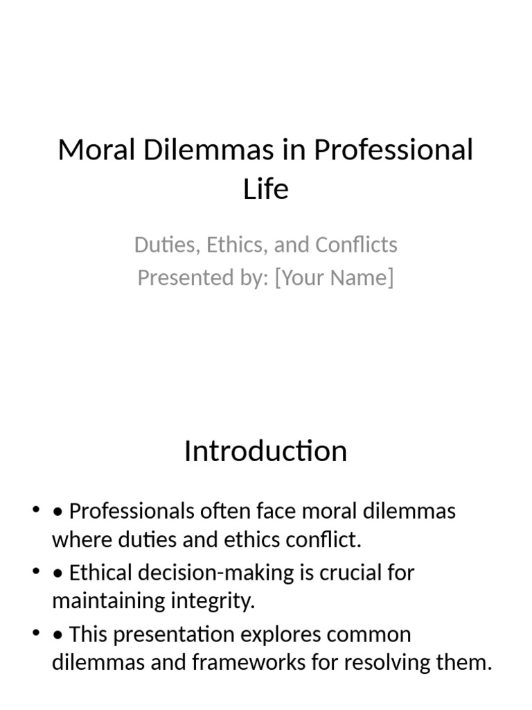 Navigating Moral Dilemmas in Professions | PDF | Justice | Crime & Violence