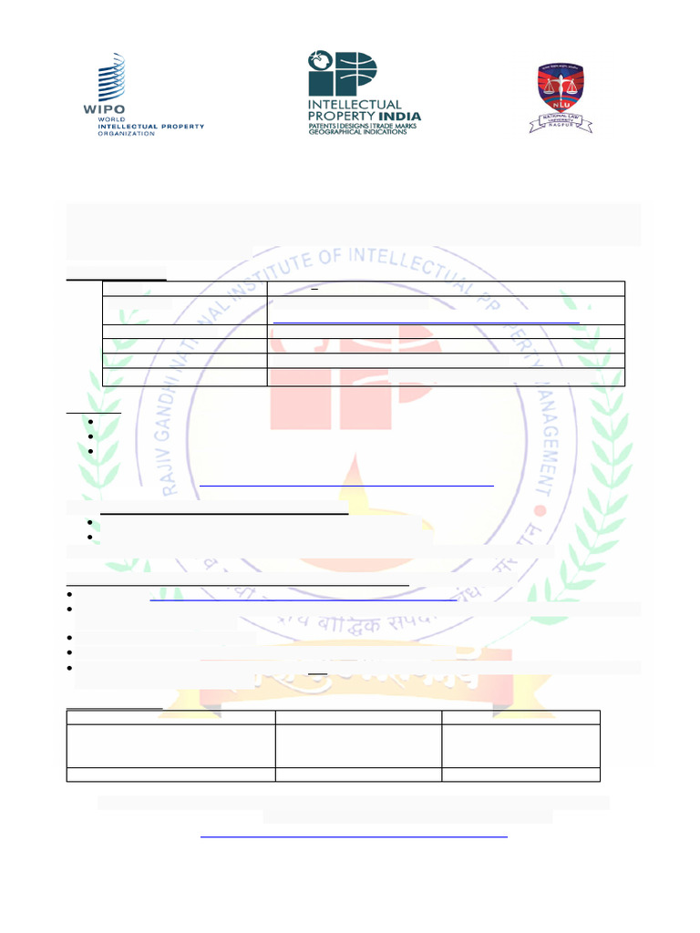 WIPO Summer Schooll 2021 Program | PDF | World Intellectual Property ...