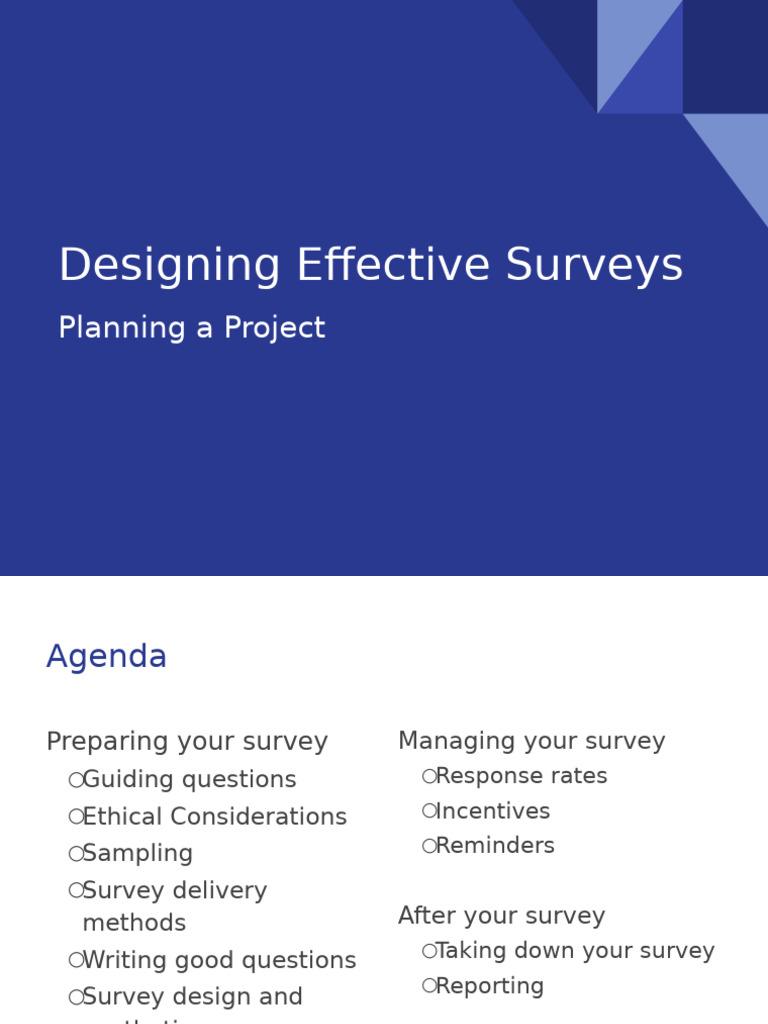 Designing Effective Surveys | PDF | Survey Methodology | Sampling ...