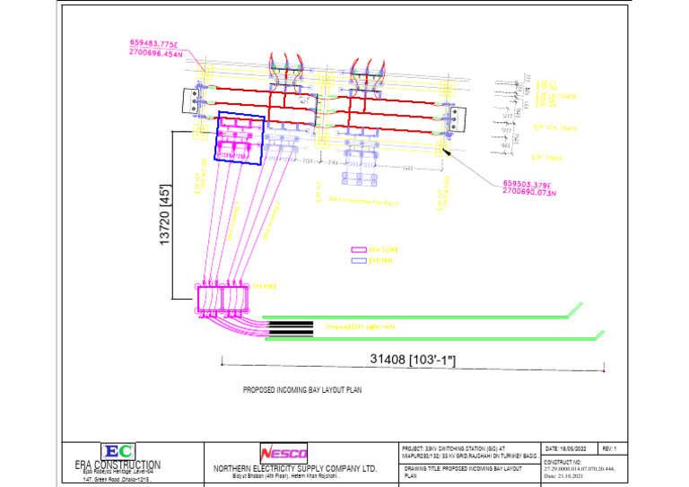MIAPUR, RAGSHAHI INCOMING BAY LAYOUT-Model | PDF
