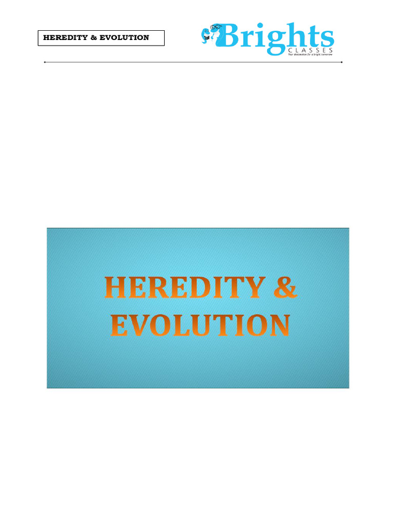 Heredity & Evolution | PDF