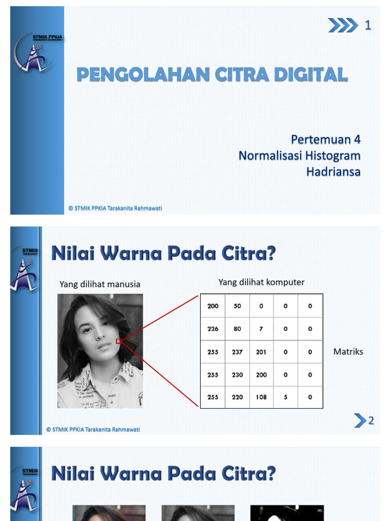 (4.1) Normalisasi Histogram | PDF
