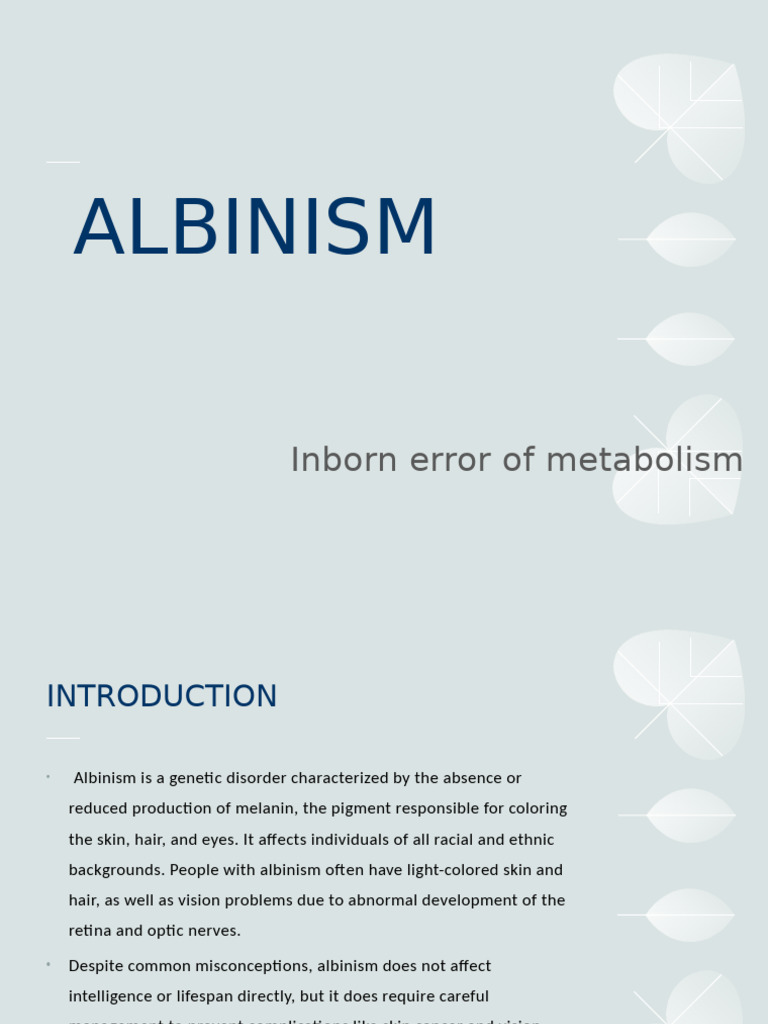 Albinism: Impact on Life Expectancy | PDF | Medical Specialties ...