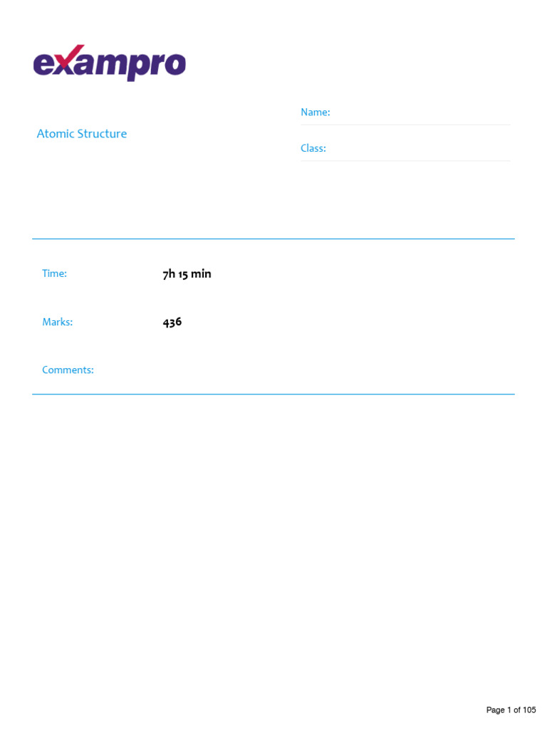 Atomic Structure | PDF | Isotope | Ion