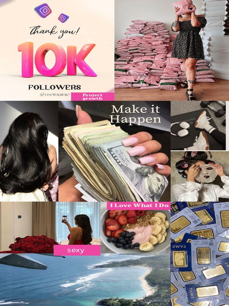 White Aesthetic Vision Board Instagram Story | PDF