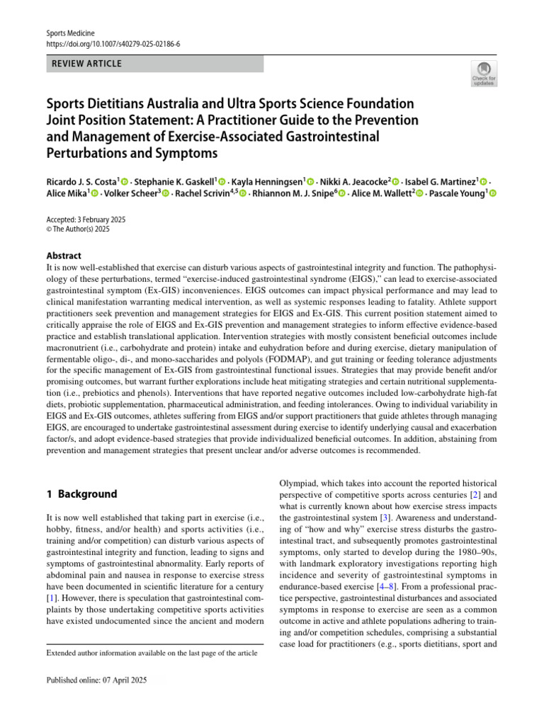Managing Exercise-Induced GI Issues | PDF | Gastrointestinal Tract ...