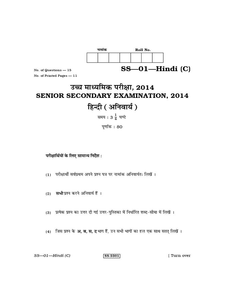 Hindi Pyq | PDF