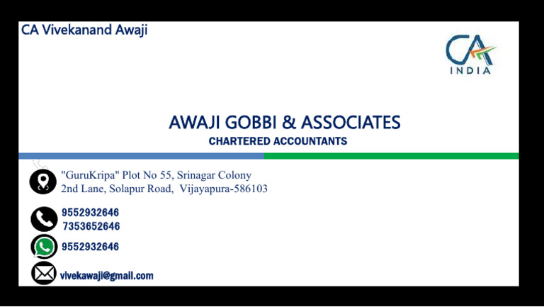 CA Vivekanand Awaji | PDF