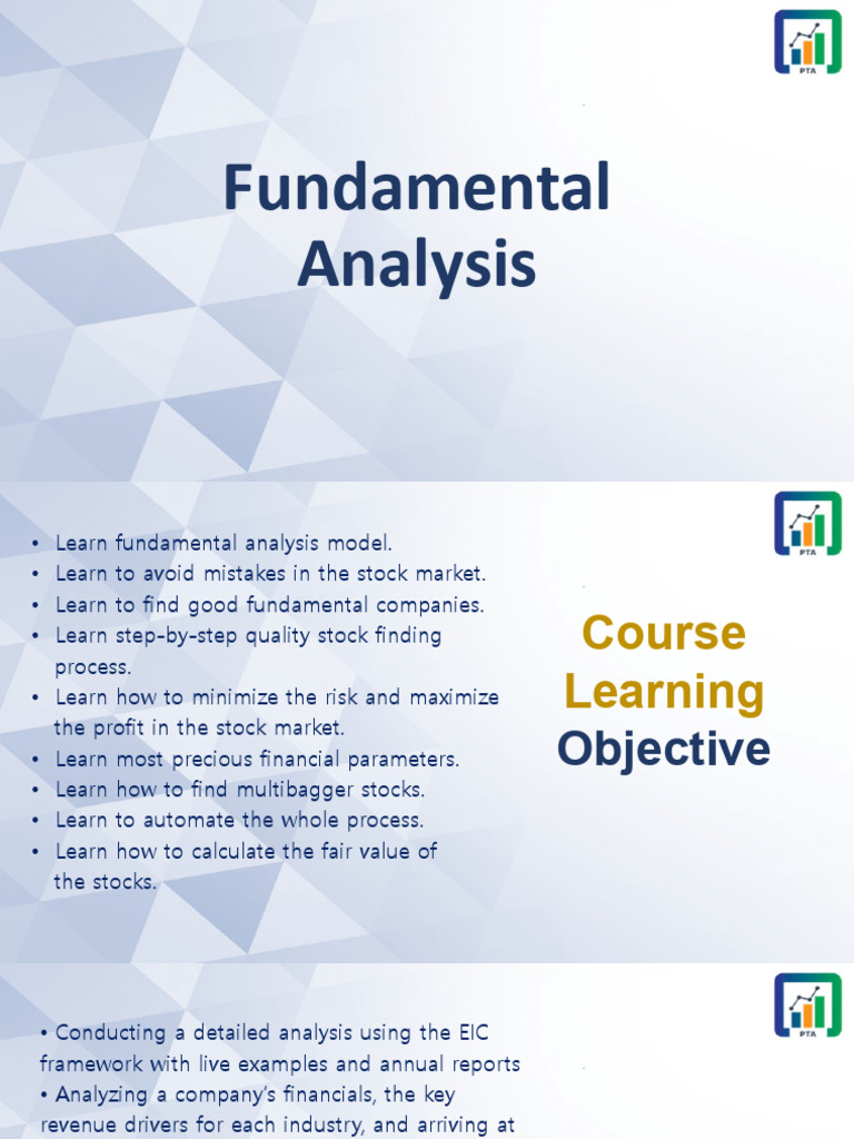 Fundamental Analysis Course Agenda | PDF | Valuation (Finance) | Investing