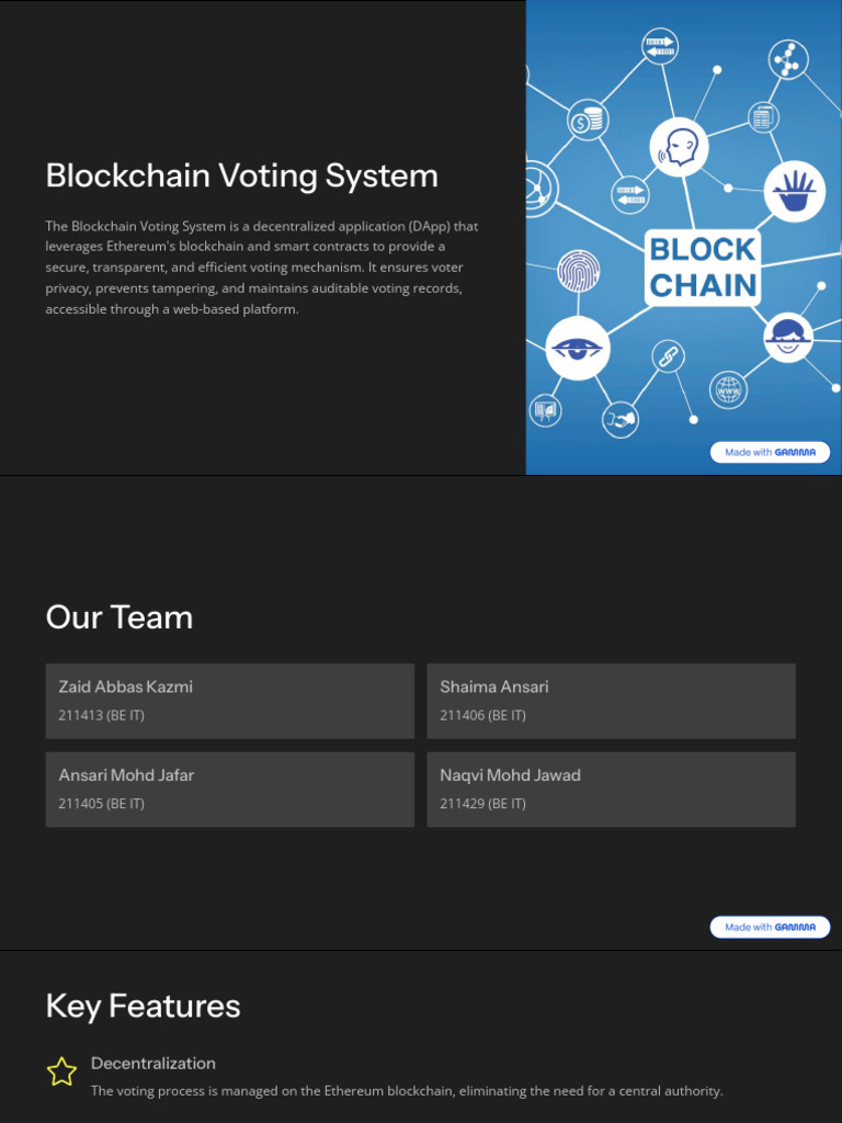 Decentralized Blockchain Voting System | PDF | Computing