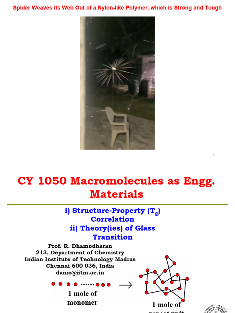 L12-13 Structure-Tg Correlation and Theory of Glass Transition | PDF ...