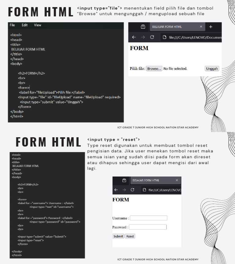 Form HTML Part 6 File Reset | PDF