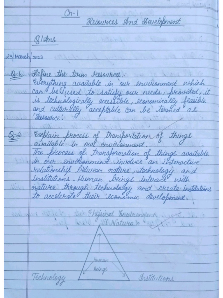 Resources Class 10 NCERT Notes | PDF