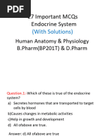 100 Endocrine System Objectives MCQ With Answers | PDF | Adrenal Gland ...