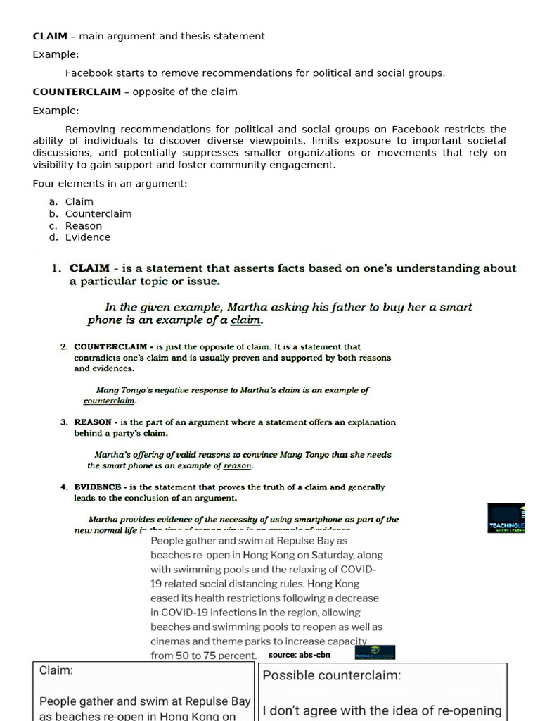 Claims and Counterclaims | PDF
