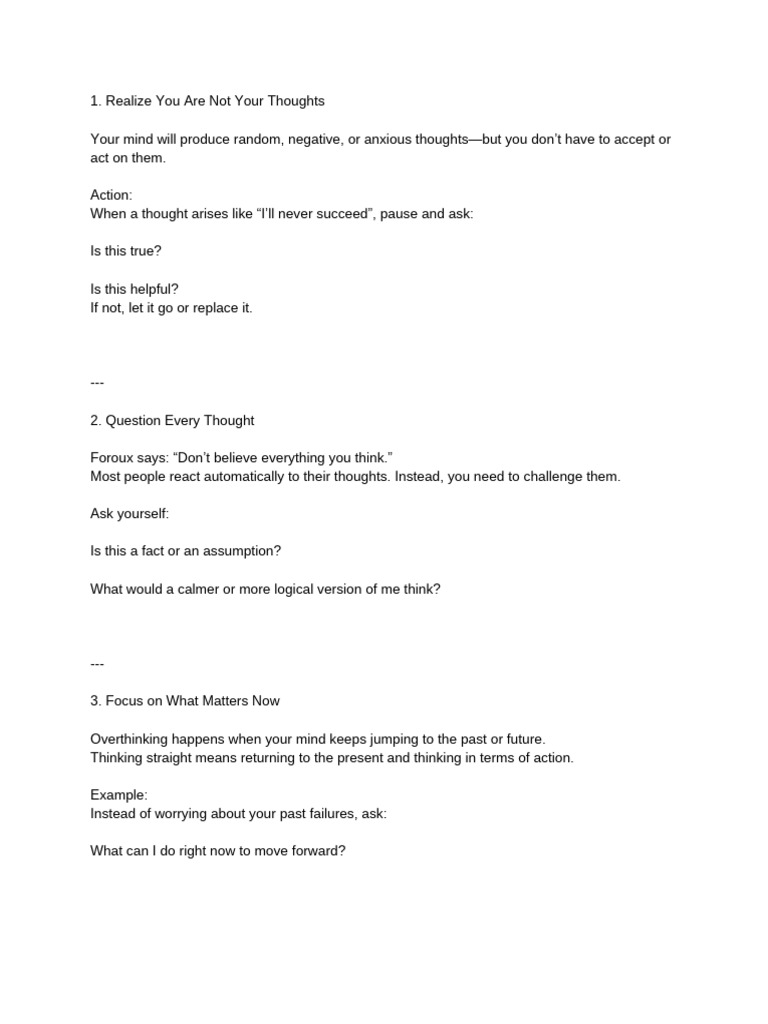Strategies for Clear Thinking | PDF