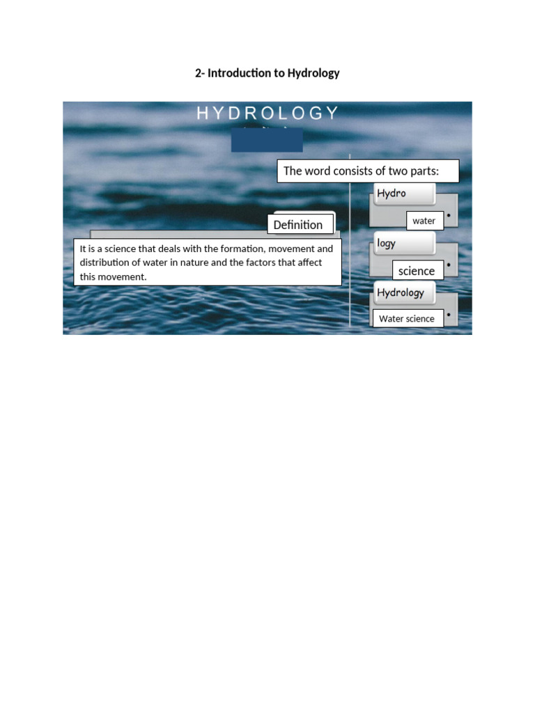 2 - Introduction To Hydrology | PDF | Hydrology | Water