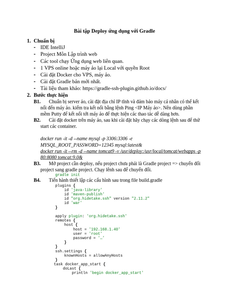 Lab - Deploy by Gradle | PDF