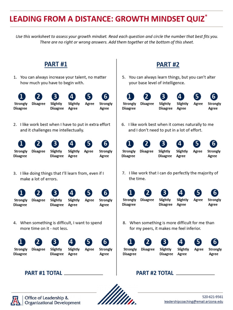Lead Distance Week 5 Growth Mindset Quiz | PDF | Mindset | Cognition