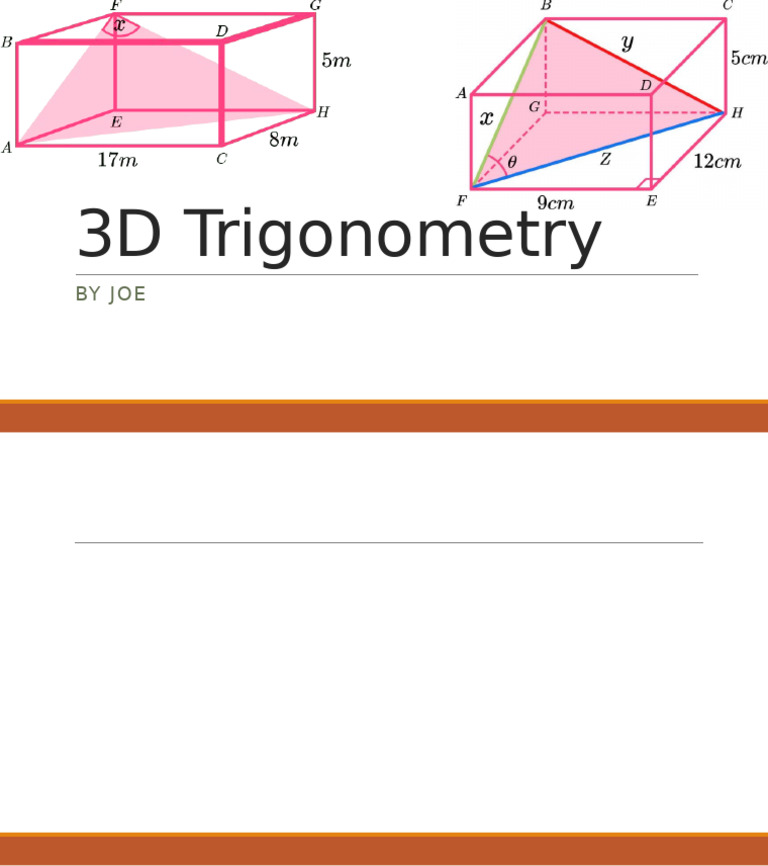 3D Trigonometry Presentation | PDF