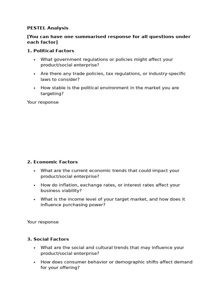 PESTEL Analysis | PDF