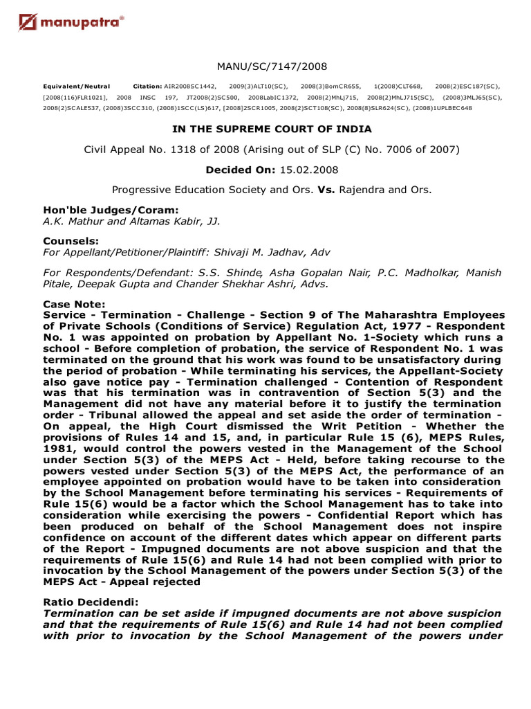 Progressive Education Society and Ors Vs Rajendra s080211COM241008 ...
