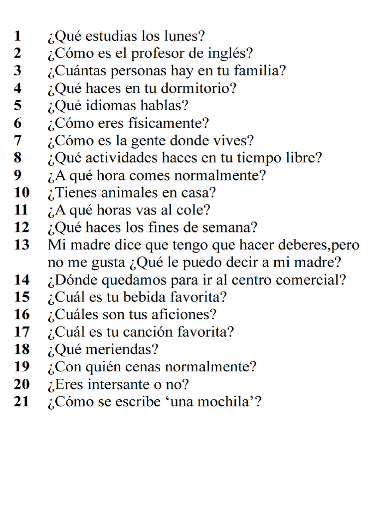 21 Preguntas Variadas t2 | PDF