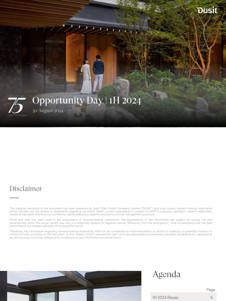 Dusit Presentation Oppday 2q2024 | PDF