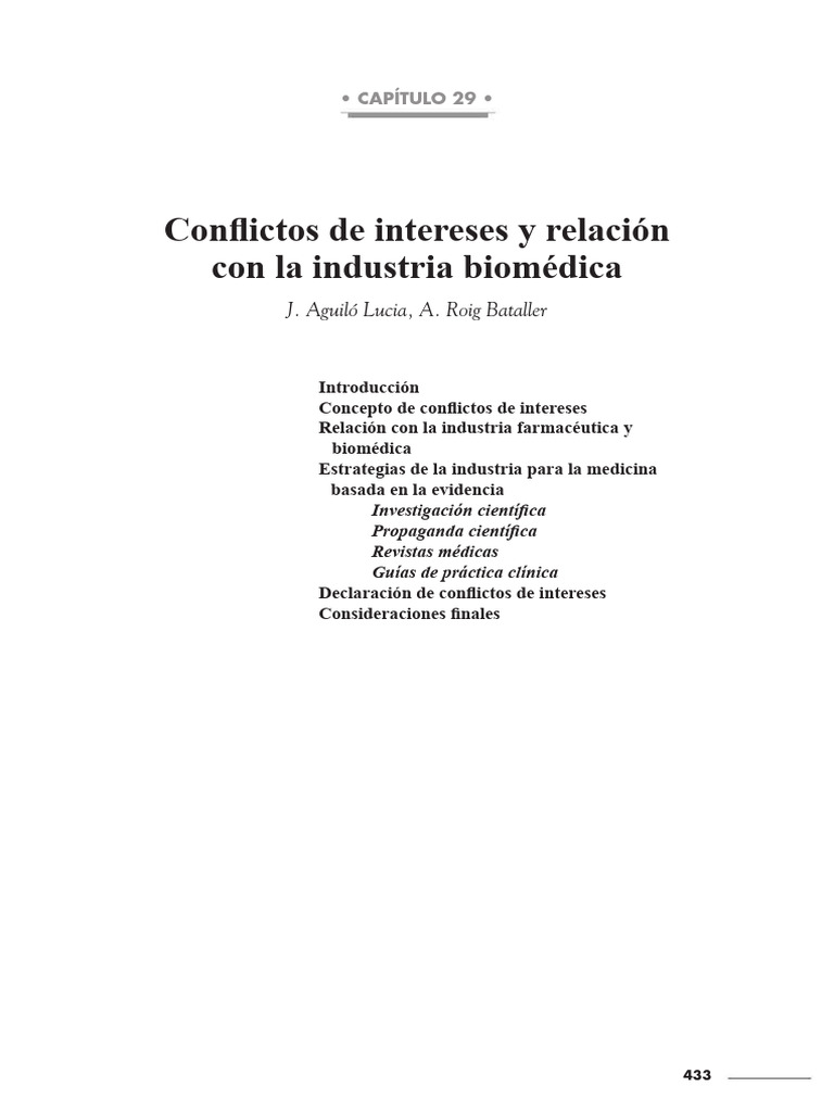Conflictos de Intereses en Medicina | PDF | Parcialidad | Medicina