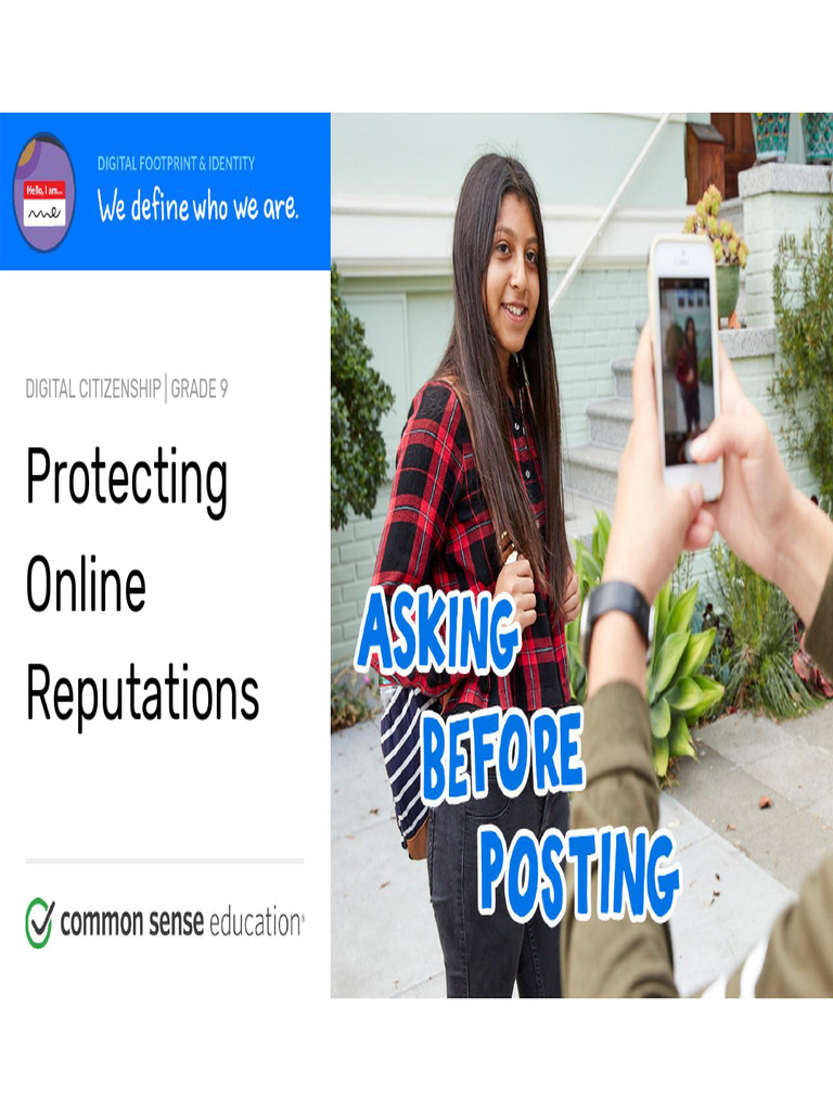 L2 - Protecting Online Reputations - Lesson Slides | PDF