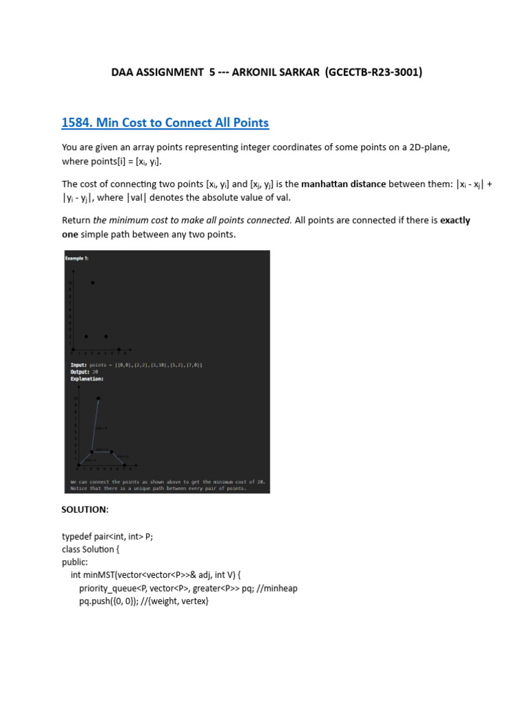 DAA Assignment 5 Arkonil | PDF | Combinatorics | Theoretical Computer Science