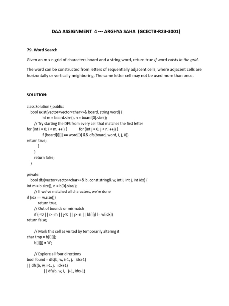DAA_assignment_4_arkonil | PDF | Computer Programming | Applied Mathematics