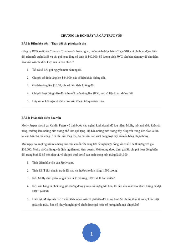 NHOM 4 - BAI TAP CHUONG 13 TCDN | PDF