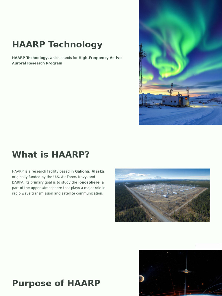 HAARP Technology | PDF | Space Weather | Ionosphere