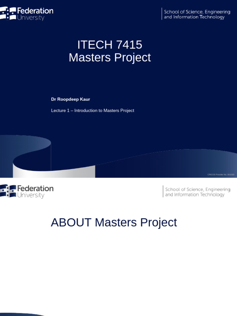 Masters Project Overview and Guidelines | PDF | Scrum (Software ...