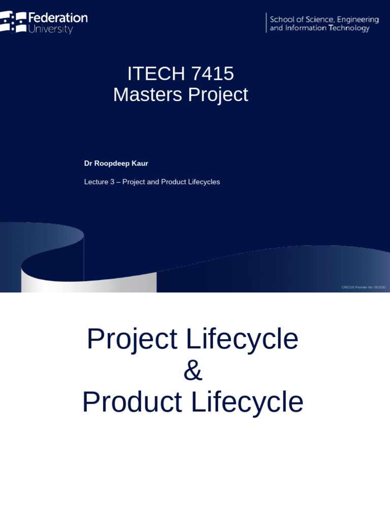 Lecture 3 - Project and Product Lifecycle | PDF | Project Management | Goal